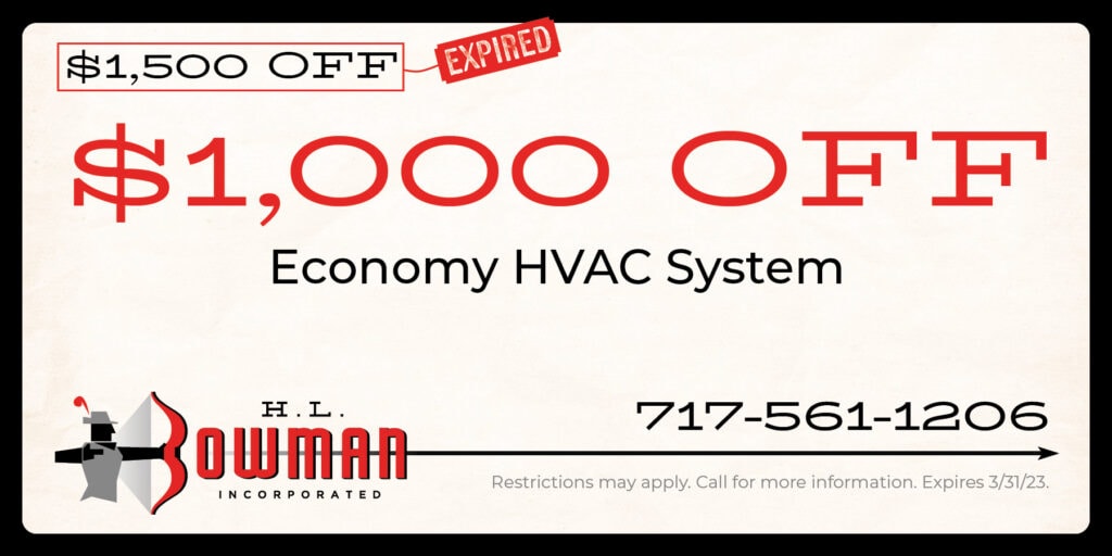 Specials For HL Bowman | Plumbing & HVAC Offers | Harrisburg, PA